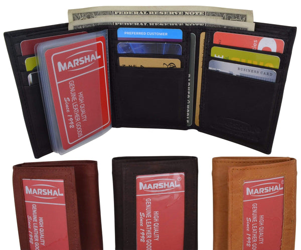 Genuine-Cowhide-Leather-Credit-Card-Holder-with-Outside-ID-Window ...