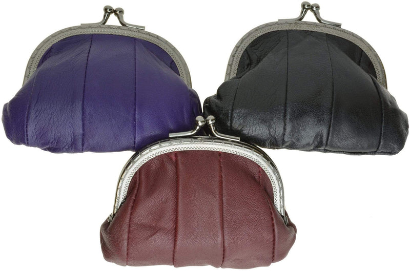 Genuine Leather Small Change Purse with Clasp Y970 (C)