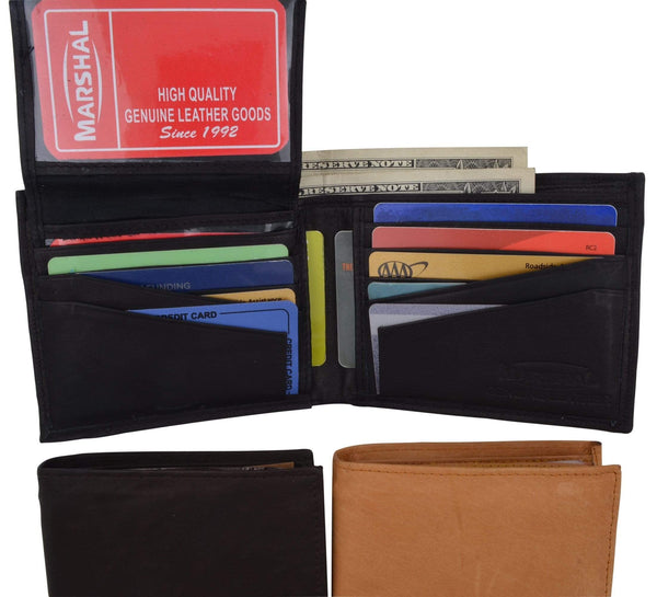 Leather-Men-Bifold-Wallet-Removable-ID-Case-Hidden-Compartment-589-CF ...