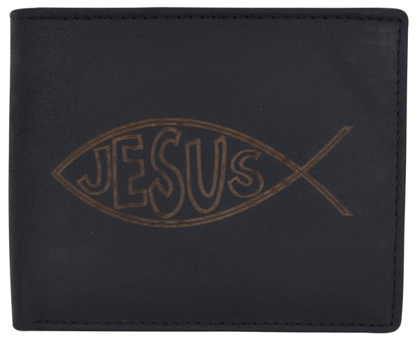 New-Mens-RFID-Jesus-Printed-Logo-Genuine-Leather-Bifold-Wallet_5d71ec69 ...
