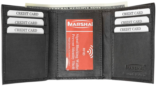 New-RFID-Blocking-Mens-Genuine-Soft-Lamb-Leather-Slim-ID-Card-Holder ...