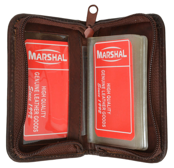 Small-Zip-Around-Business-Credit-Card-Holder-Genuine-Leather-670-CF-C ...
