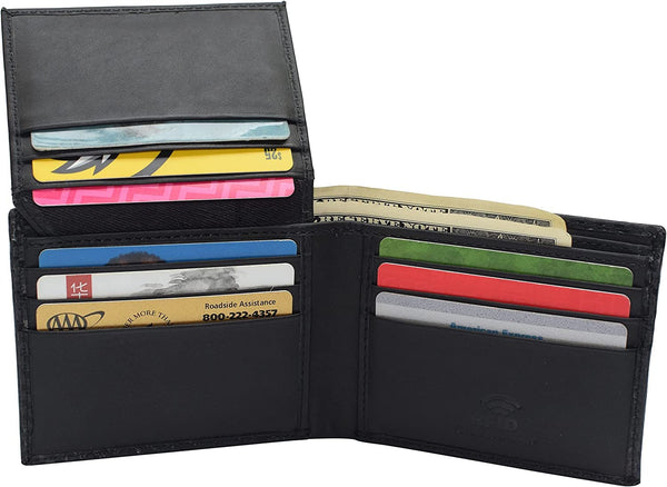 Swiss-Marshall-RFID-Blocking-Mens-Carbon-Fiber-Leather-Slim-Bifold ...