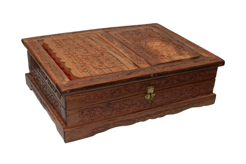 Holy foldable Book Stand Wooden Handcarved Rehal Box For Quran,Bible ...