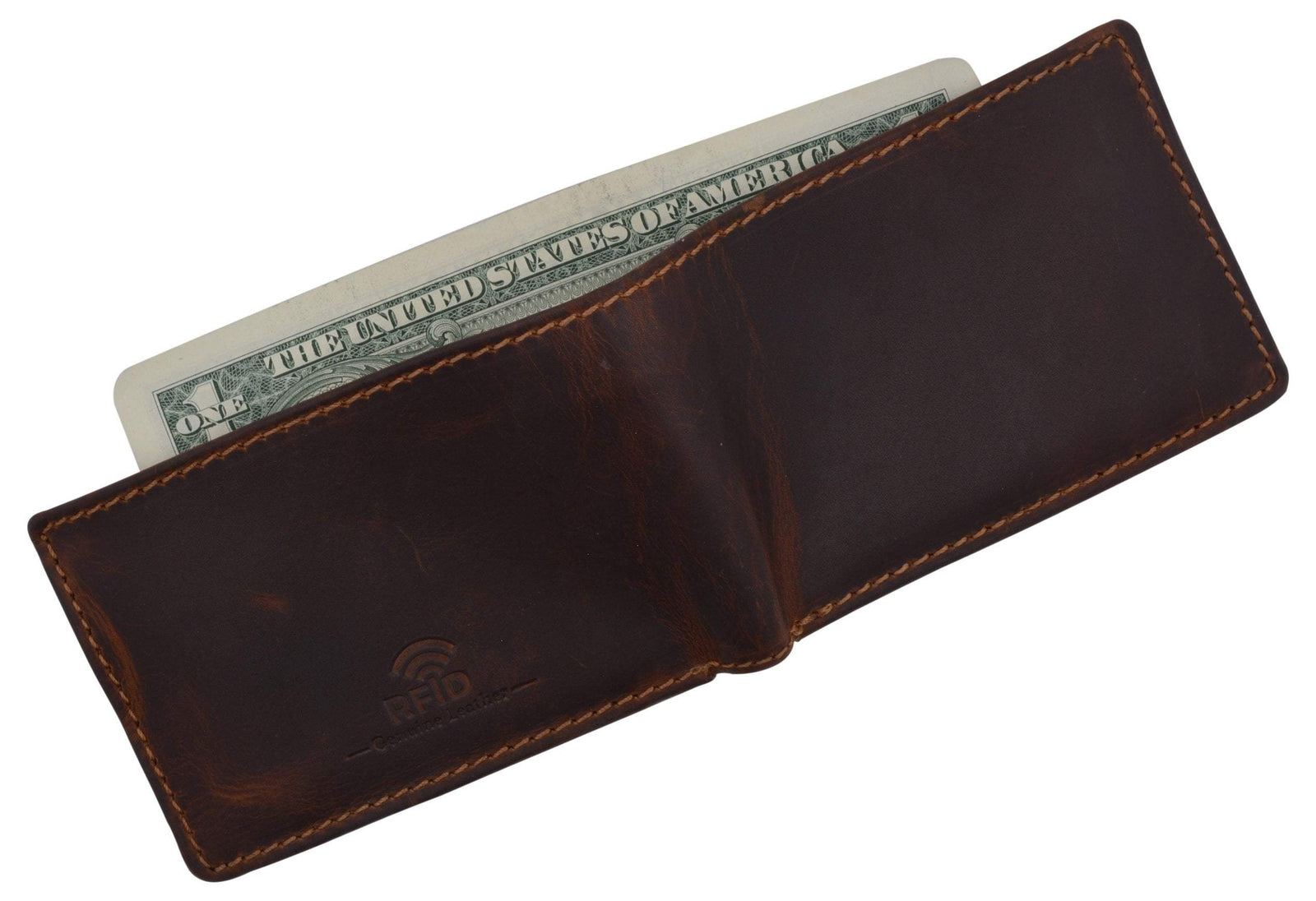 New Cazoro RFID Premium Vintage Leather Small Slim Mens Bifold Wallet ...