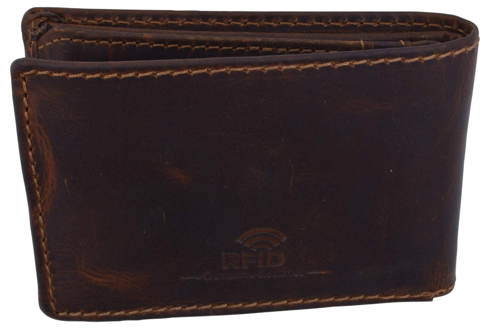 New Cazoro RFID Premium Vintage Leather Small Slim Mens Bifold Wallet ...