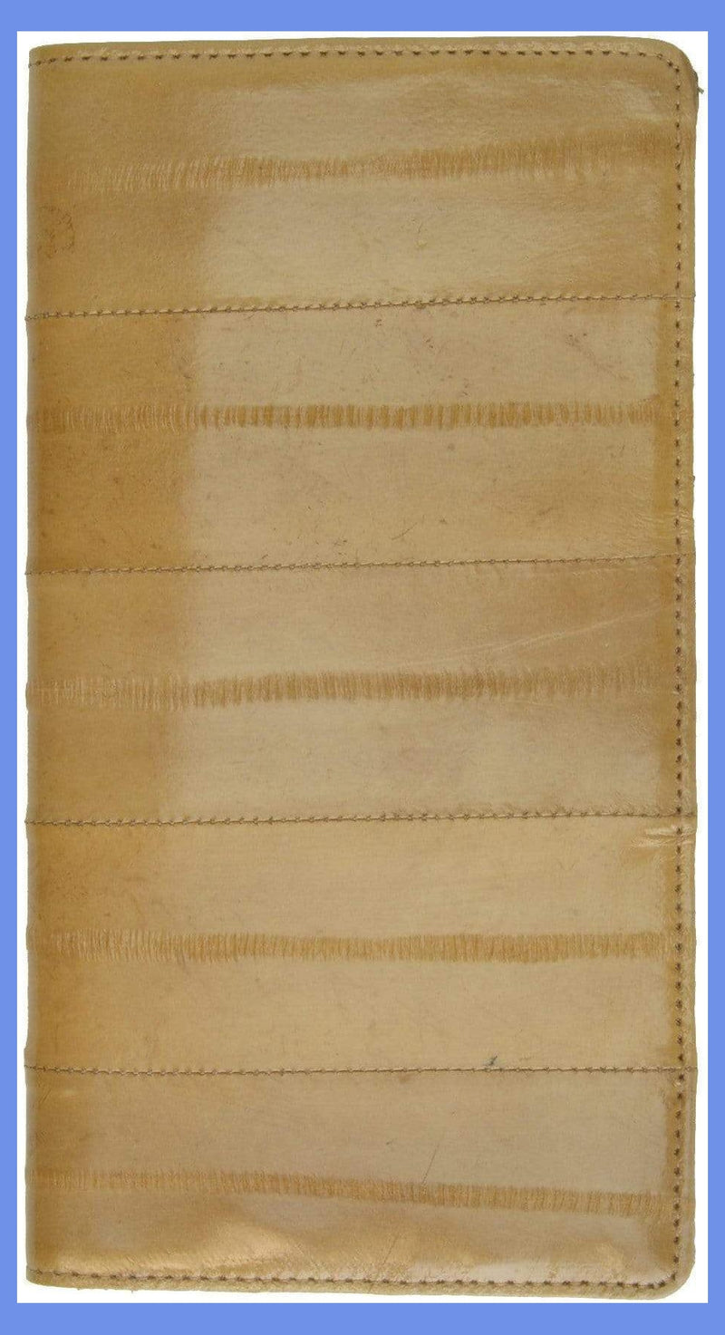 Genuine Eel Skin Leather Checkbook Cover Credit Card Holder ID Window E 154