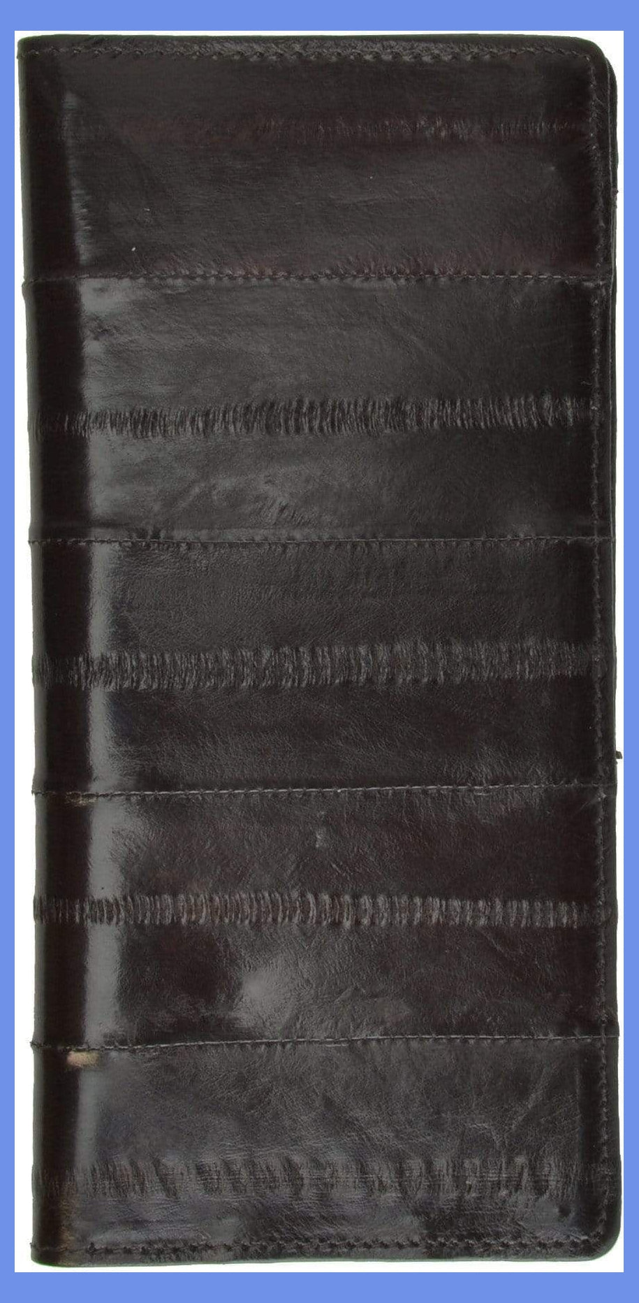 Genuine Eel Skin Leather Checkbook Cover Credit Card Holder ID Window E 154