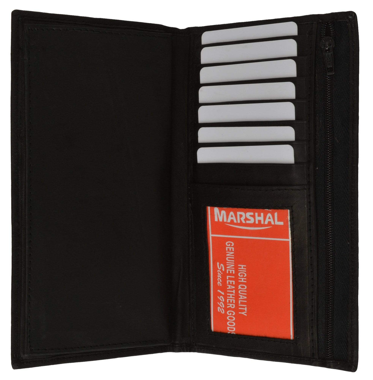 Genuine Leather Checkbook Cover Wallet Organizer with Credit Card ...
