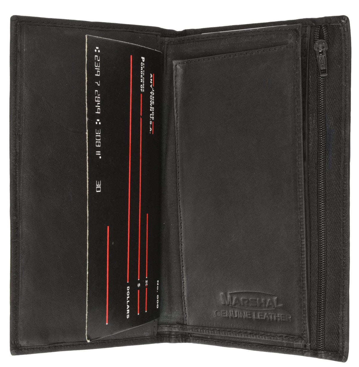 Genuine Leather Checkbook Cover Wallet Organizer with Credit Card ...