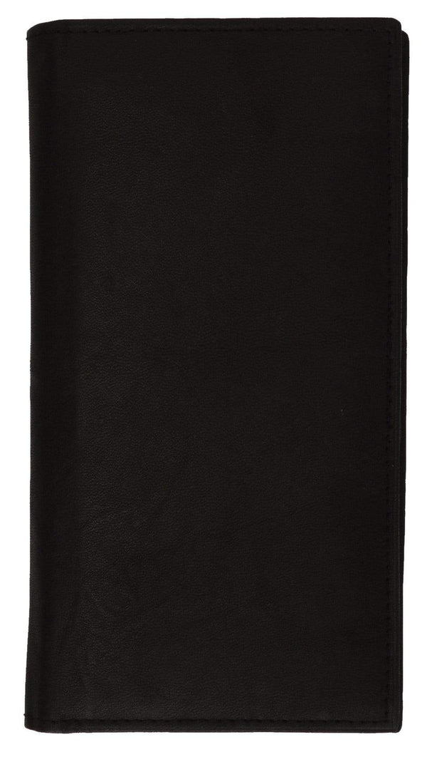 Genuine Leather Checkbook Cover Wallet Organizer with Credit Card ...