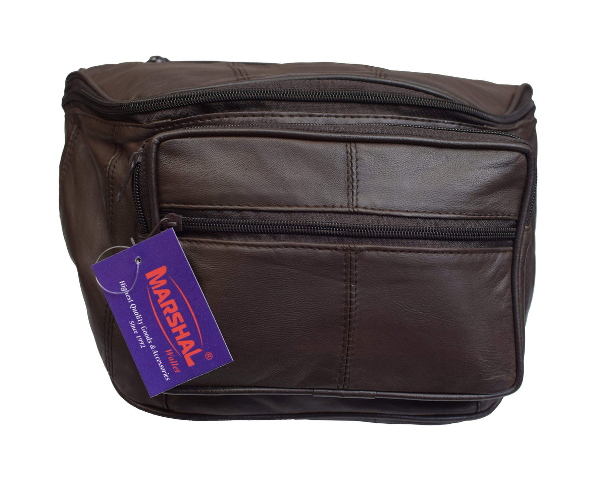 Genuine Leather Concealed Carry Weapon Waist Pouch Fanny Pack Gun ...