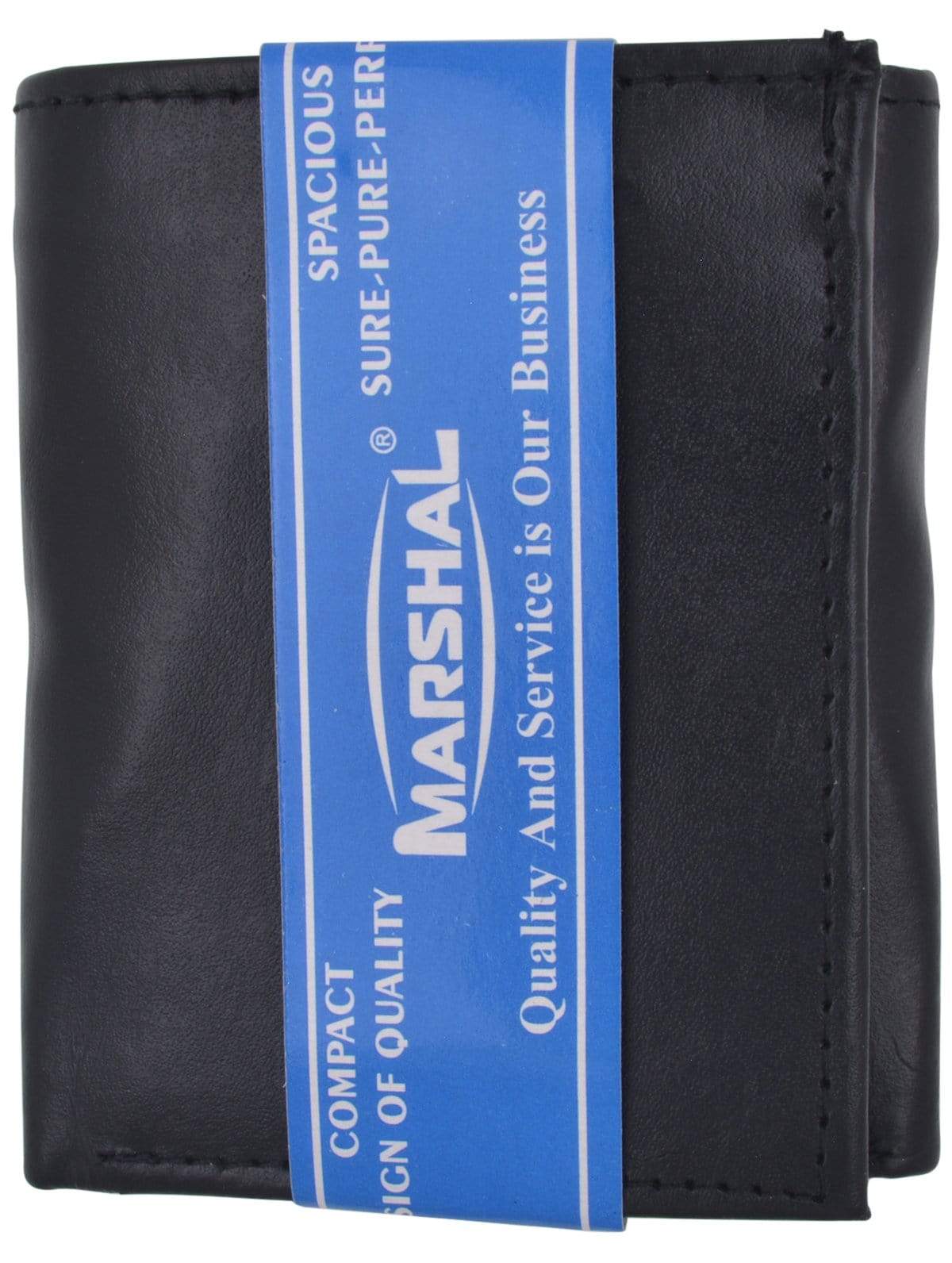 Genuine Leather Trifold Lambskin Wallet with Center ID Window 55