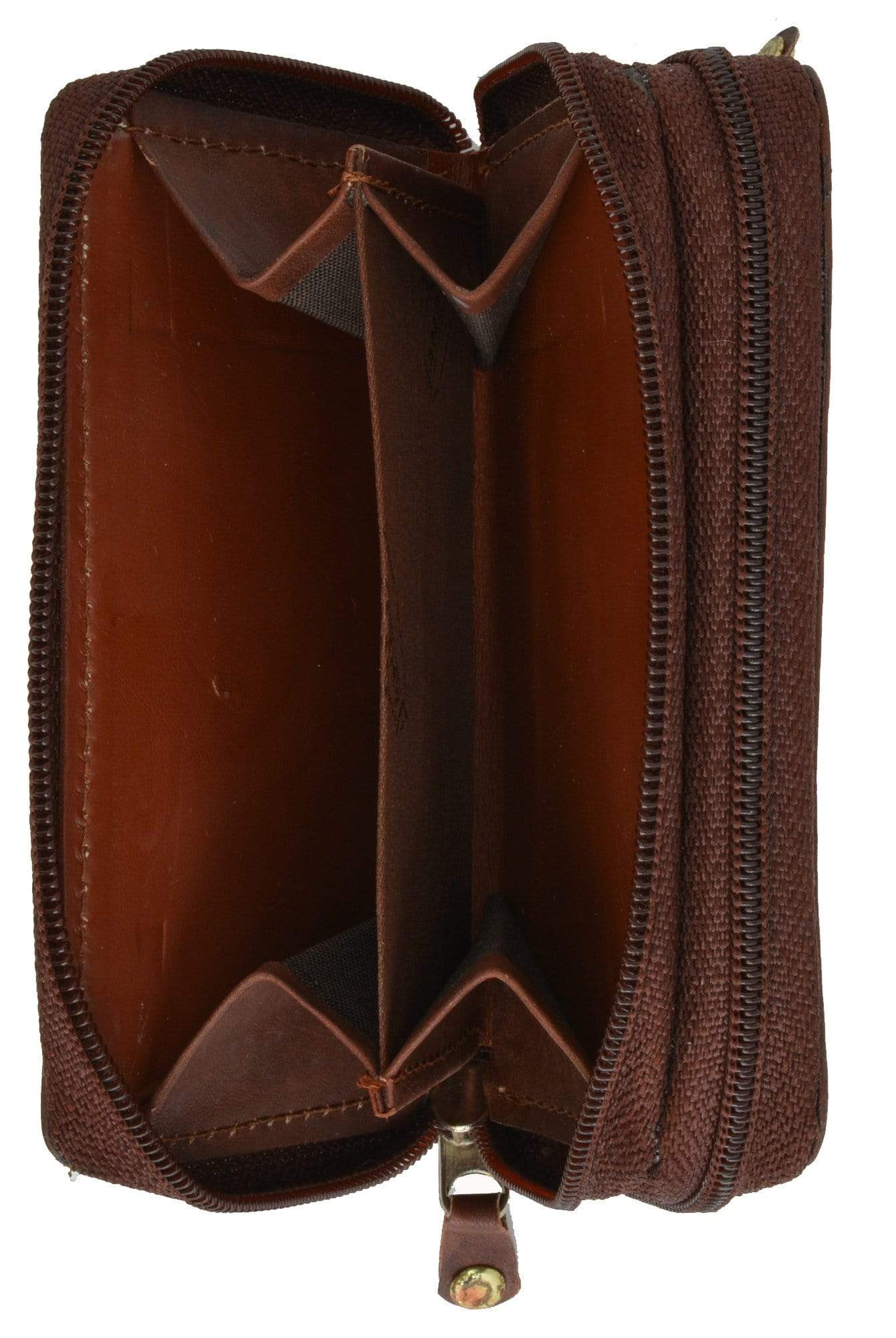 Genuine Leather Zipper Key Chain Holder Wallet 212 CF (C)