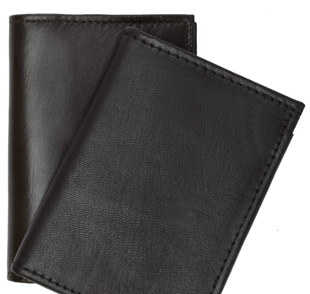 L-Shape Flap Up Lambskin Leather Wallet with ID and Credit Card 139