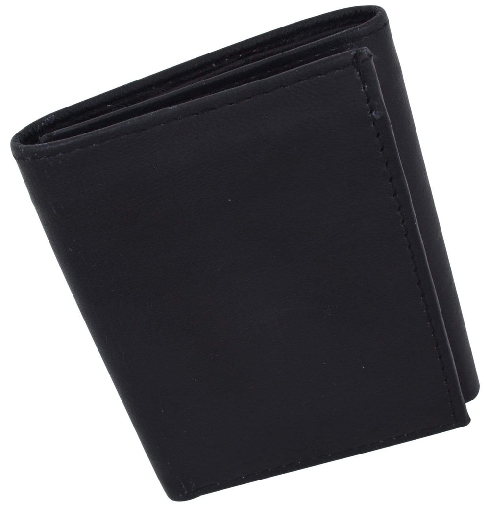 Lamb Leather Simple ID Trifold Wallet 5155