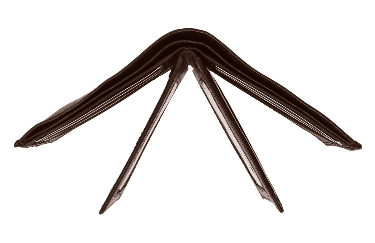 Marshal RFID Leather Mens Wallet Bifold Fixed Flip 3 Window ID RFID P ...