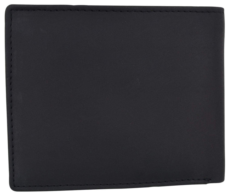 Men's Cowhide Leather USA Flag Eagle Logo RFID Bifold Wallet