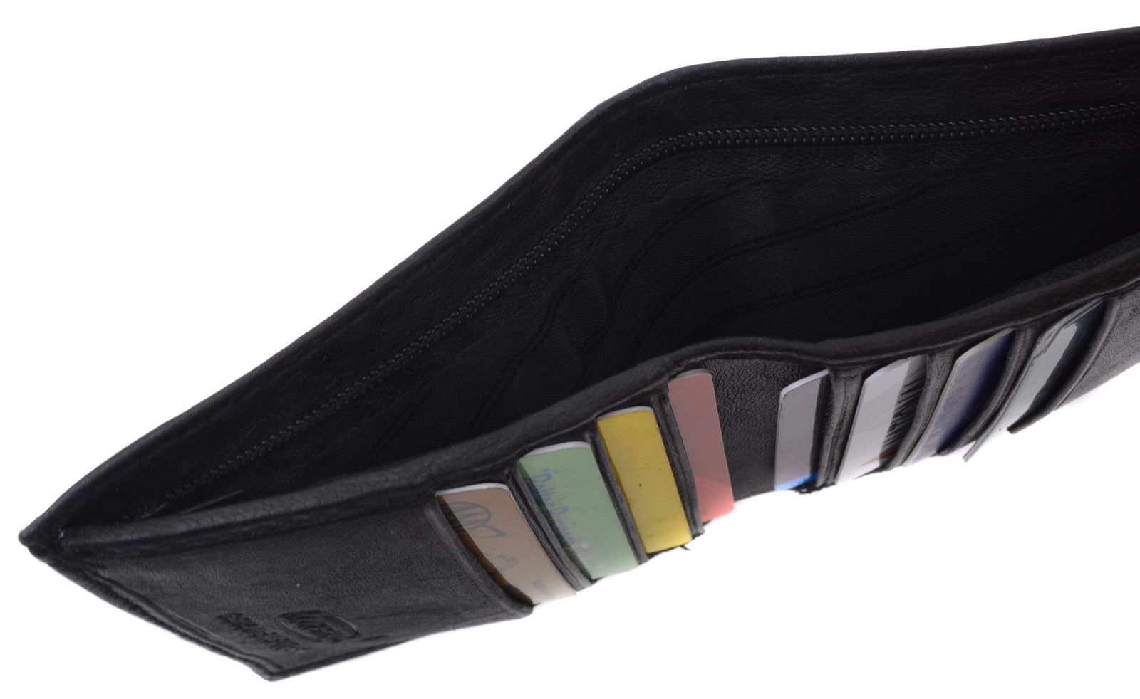 Mens Lamb Leather Credit Card Holder Wallet 1151