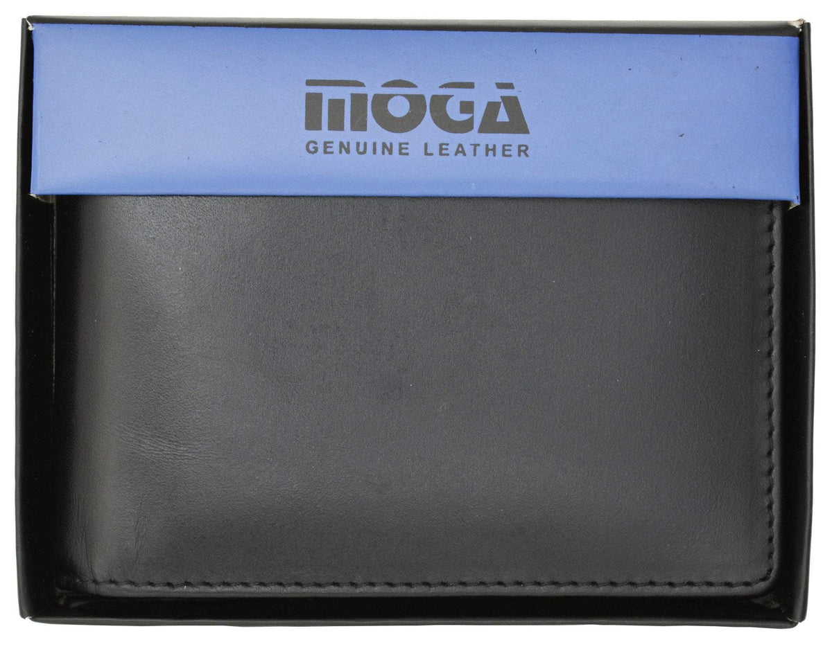 Moga High End Leather Mens Card ID Holder Bifold Wallet with Money Clip ...