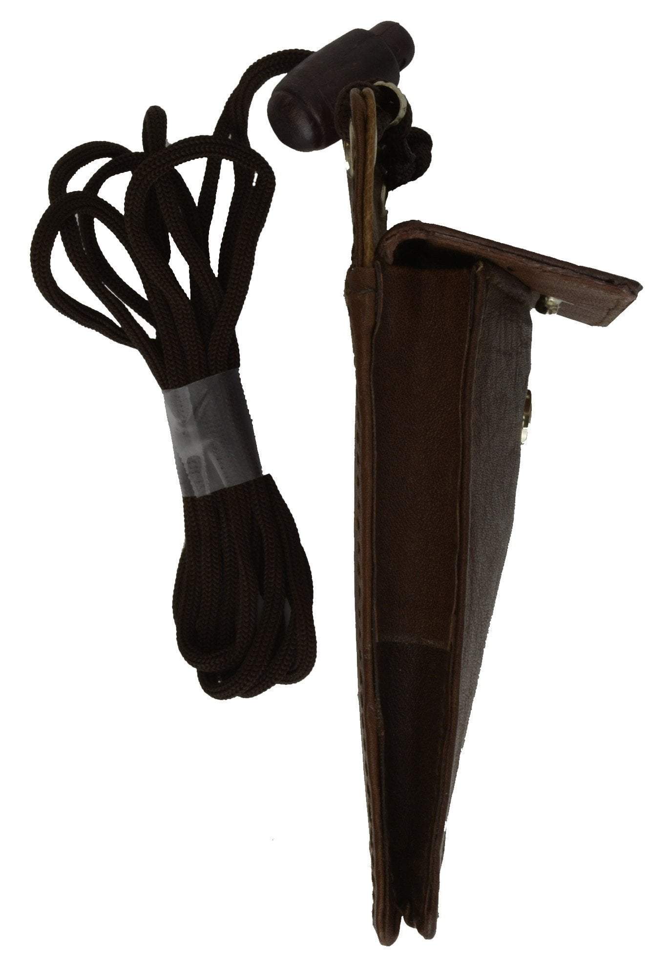 New Leather Neck Strap ID Badge Credit Card Holder Pouch Wallet Mini ...