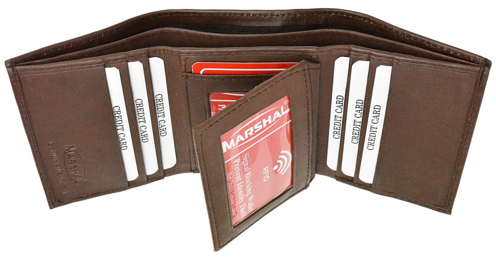 RFID Blocking Men's Lamb Leather Classic Trifold Wallet RFID 1107 BOX (C)