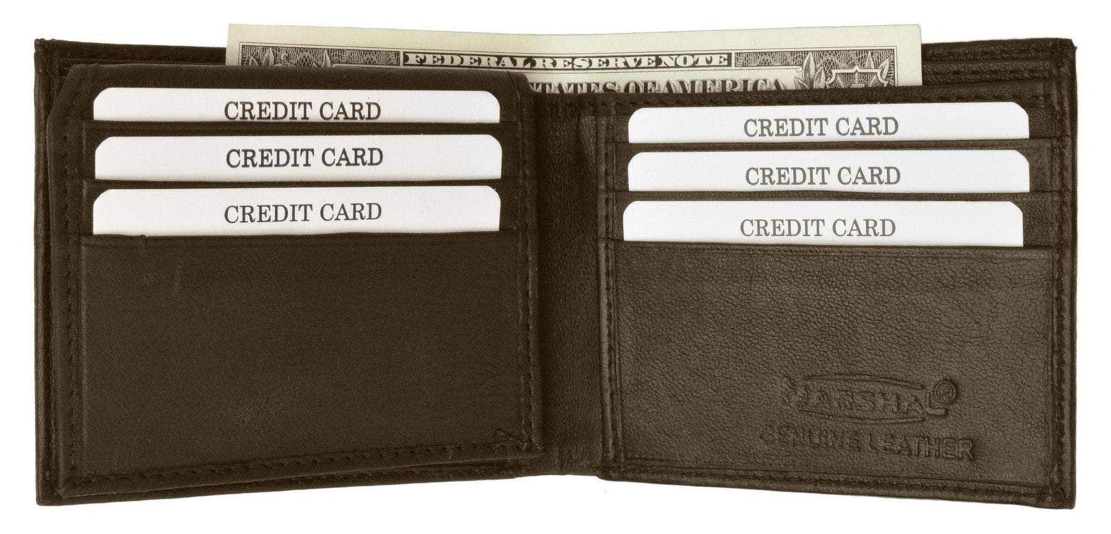 RFID Blocking Men's Premium Genuine Leather Flap Up ID Slim Bifold ...