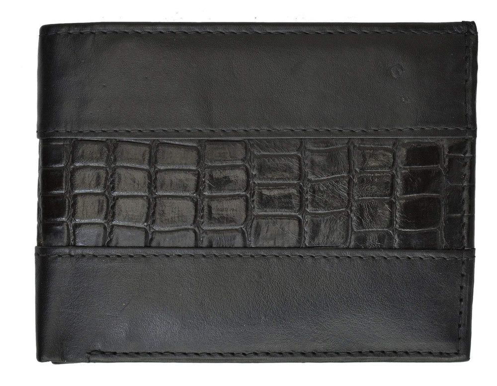 Special Series Genuine Leather Mens Double Flap Up 4 ID Windows Bifold ...