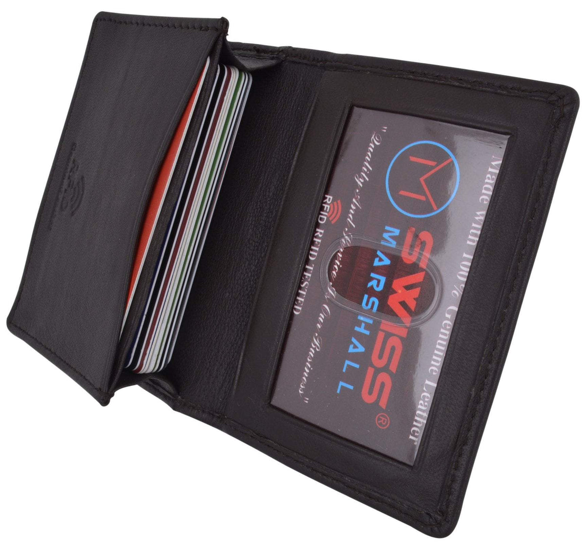 Swiss Marshall Men's RFID Blocking Premium Leather Expandable Small ...