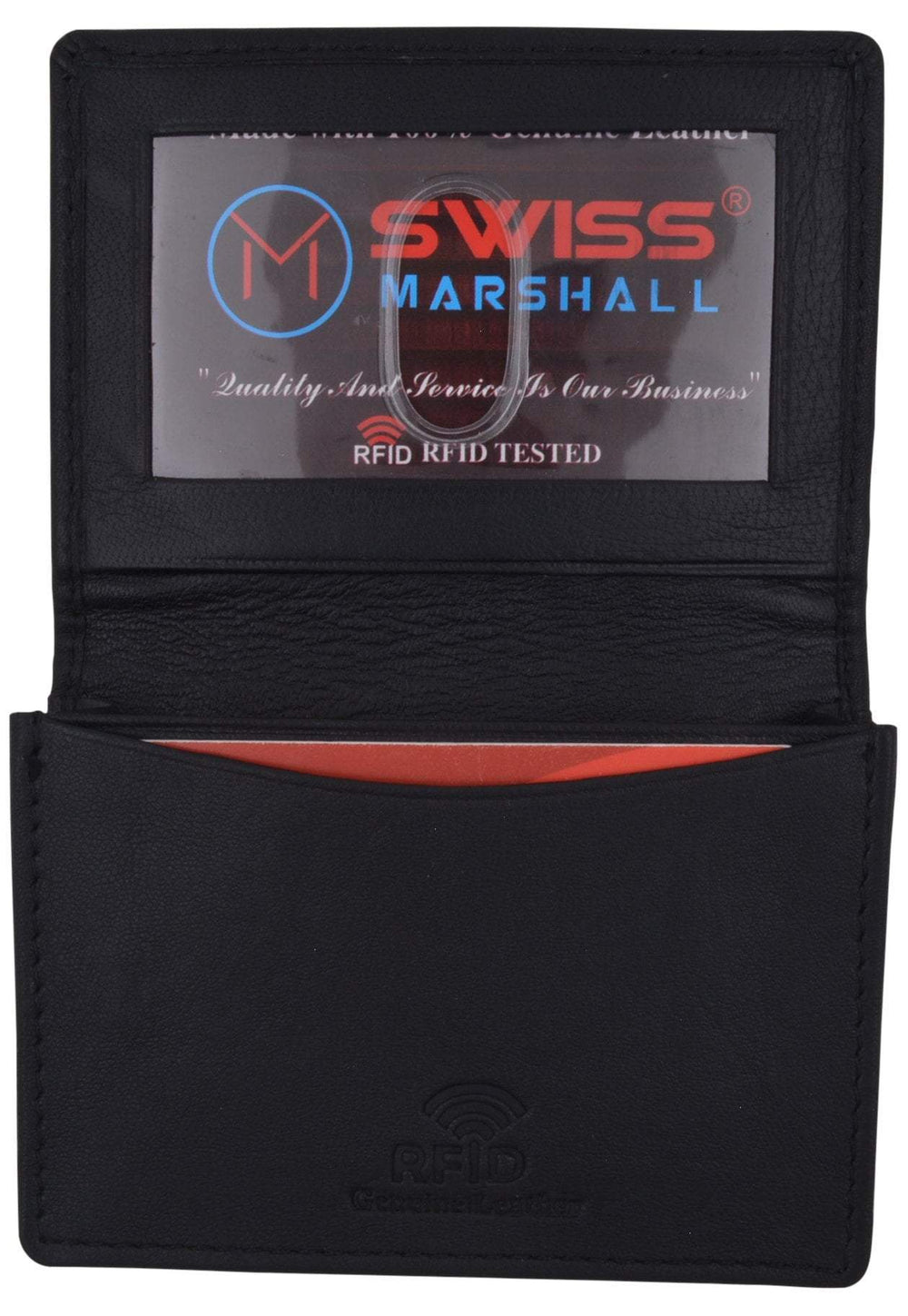 Swiss Marshall Men's RFID Blocking Premium Leather Expandable Small ...