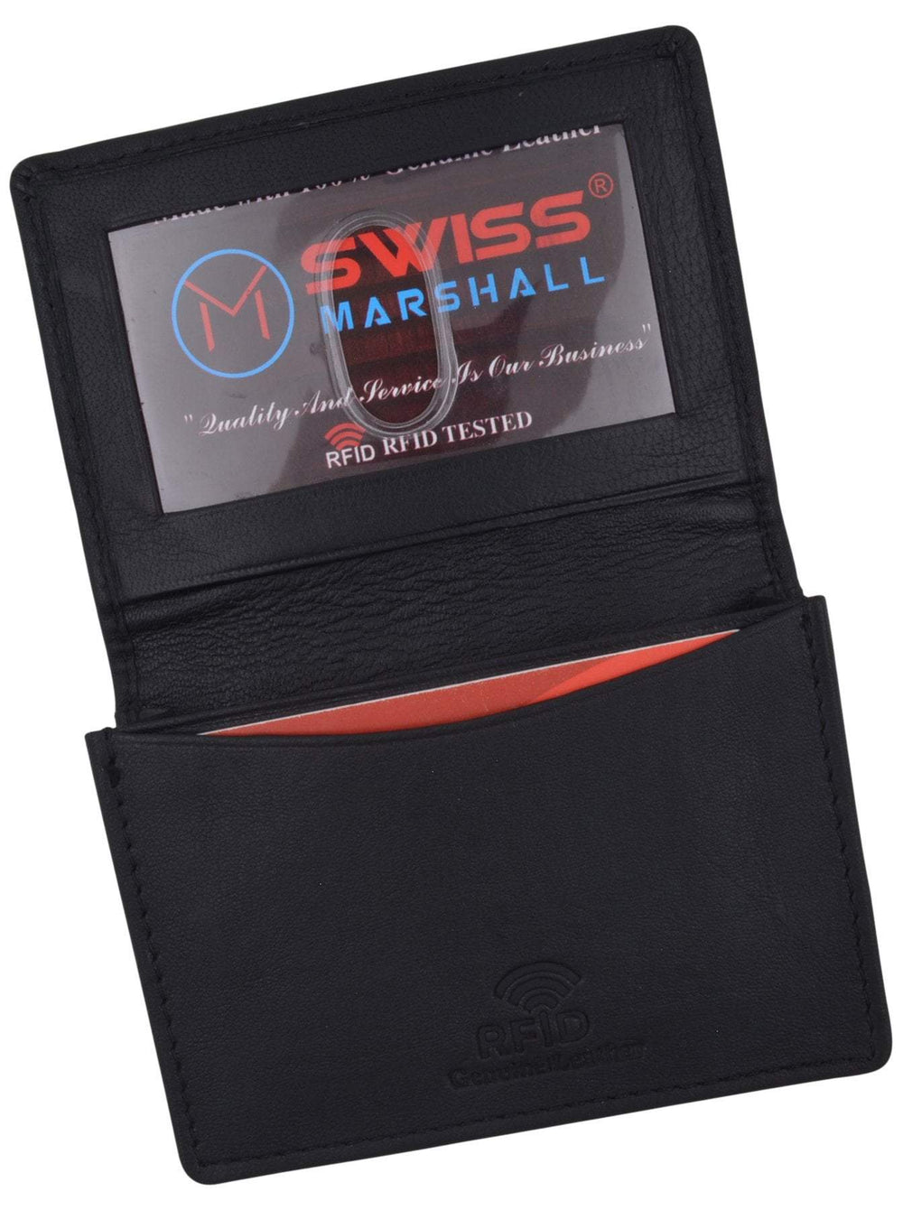Swiss Marshall Men's RFID Blocking Premium Leather Expandable Small ...