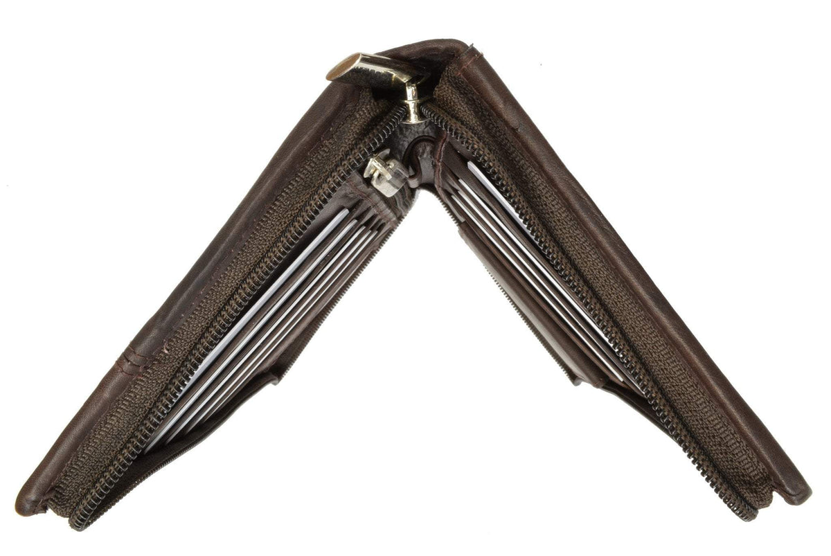Zip Around Leather Travel Wallet with Passport and Boarding Pass Holder ...