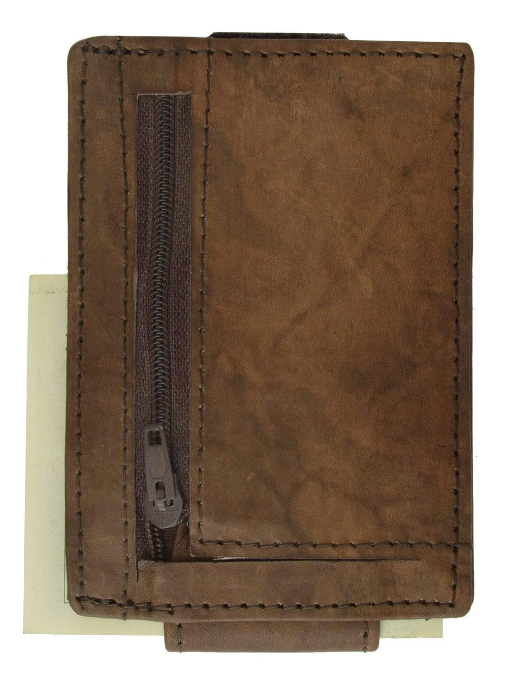 Genuine Leather Deep Pocket Wallet and Money Clip by Marshal Wallet