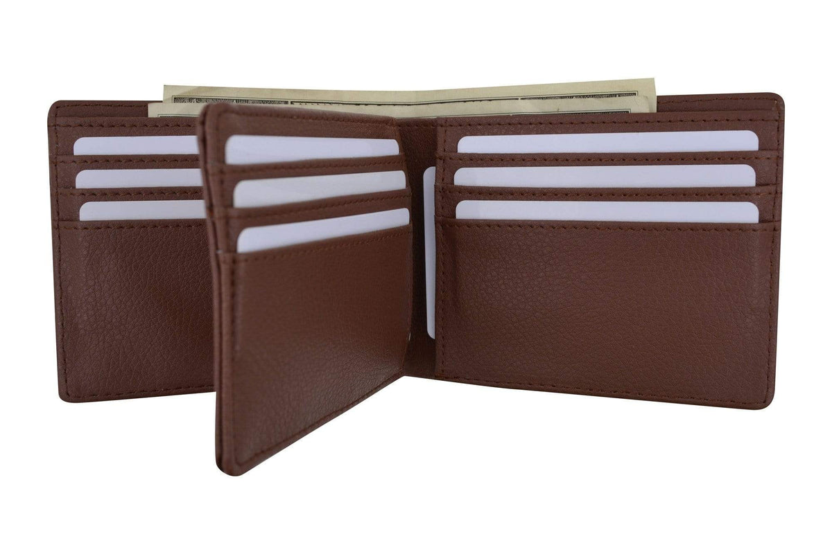 Brown Western Mens Deer Design Bifold Credit Card ID Holder Cowboy ...