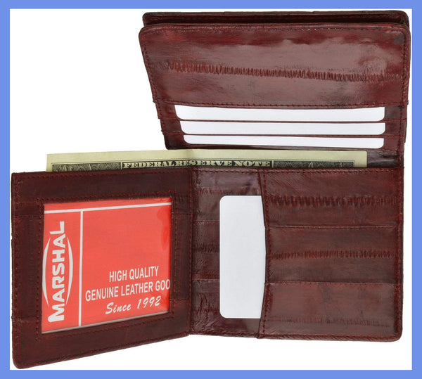 marshal-burgundy-genuine-eel-skin-l-shape-leather-mens-wallet-e-139-c ...
