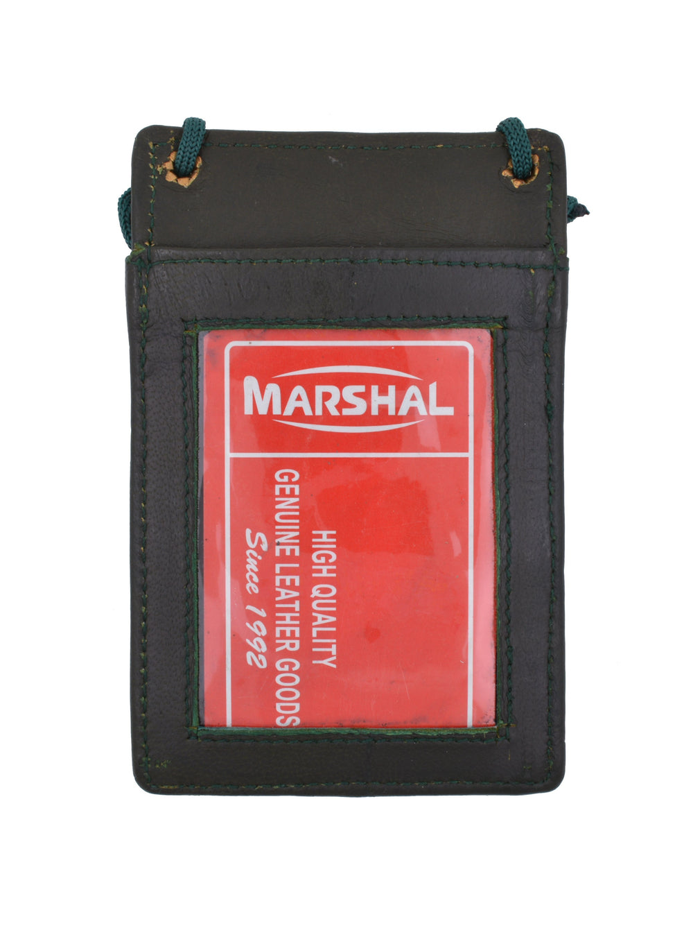 New Leather Neck Strap ID Badge Credit Card Holder Pouch Wallet Mini ...