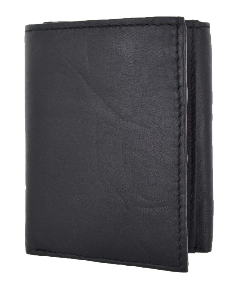 Men's Genuine Leather Trifold Credit Card Money Holder Wallet W/Outside ...