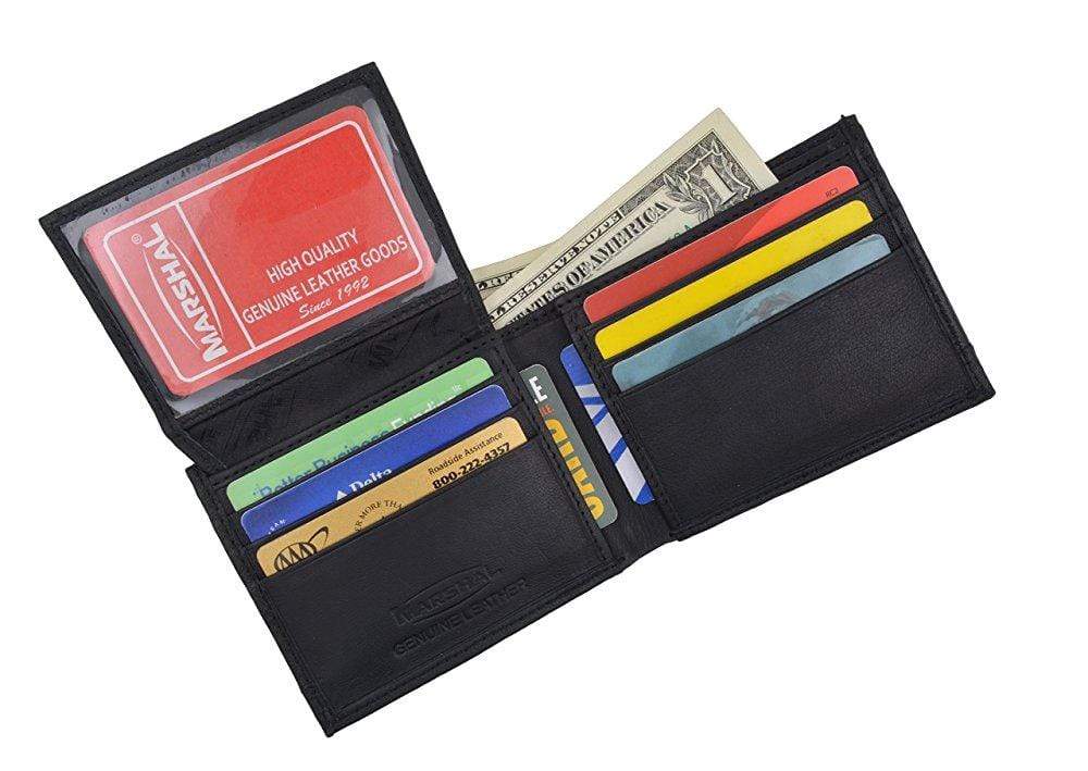 Men's RFID Blocking Premium Leather Camouflage Bifold Wallet With Fixed ...