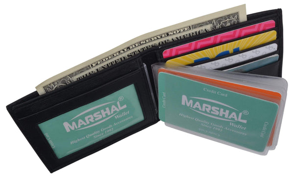 marshal-men-s-small-genuine-soft-leather-slim-thin-compact-bifold ...