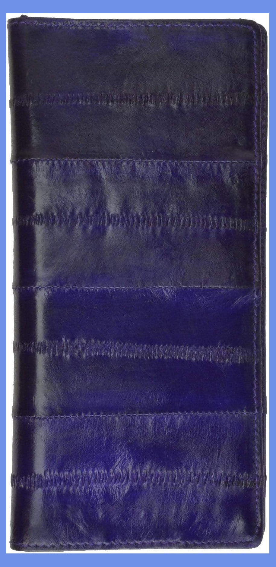 Genuine Eel Skin Leather Checkbook Cover Credit Card Holder ID Window E 154