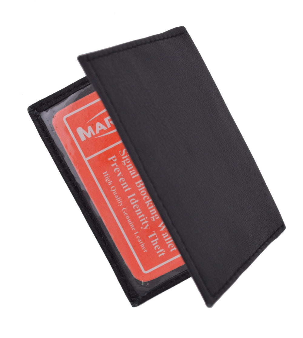 RFID Blocking Slim Thin Premium Soft Leather Credit Card ID Mini Wallet ...
