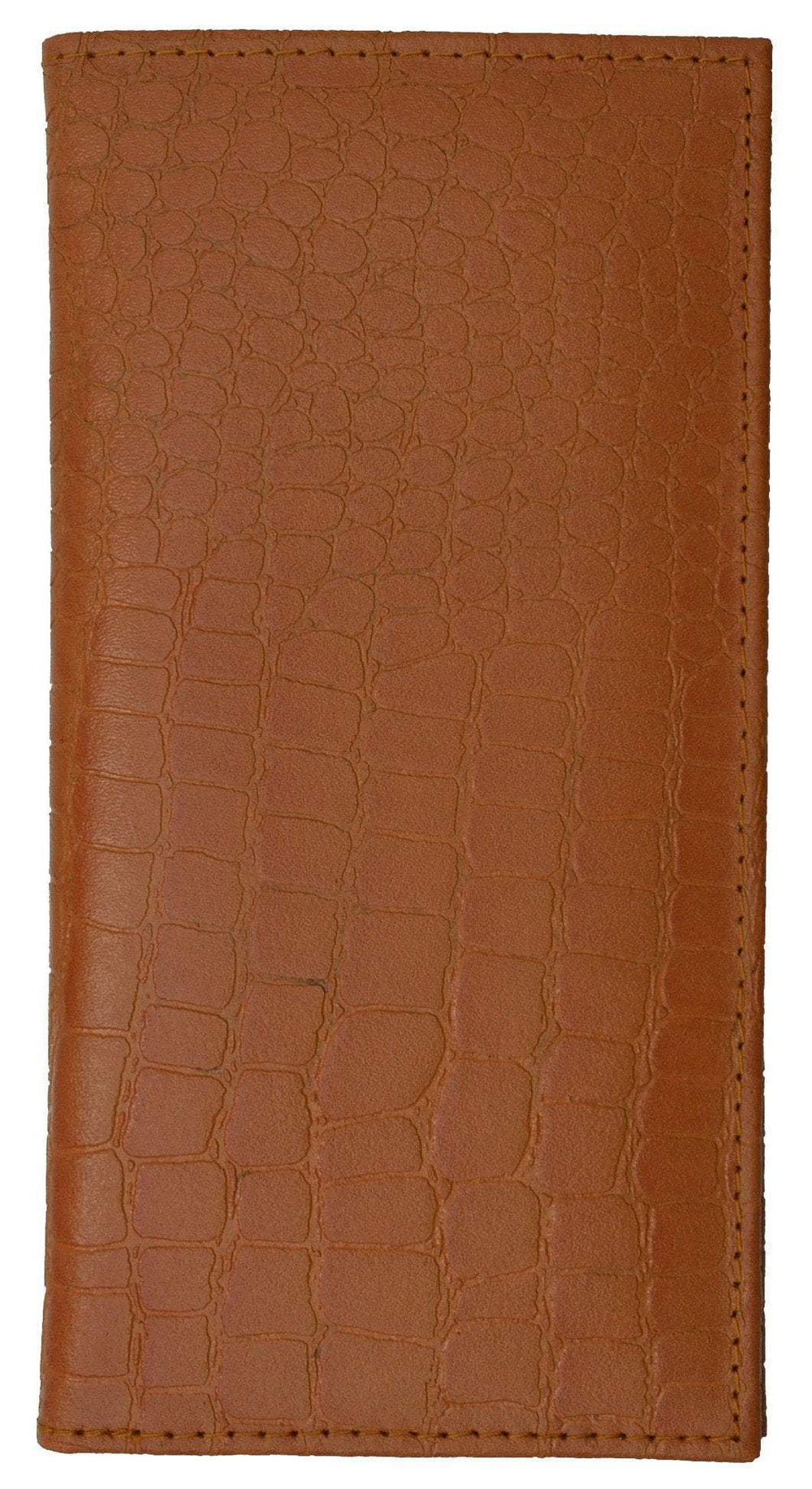 New Genuine Leather Checkbook Cover Case Crocodile Pattern 156 CR (C)