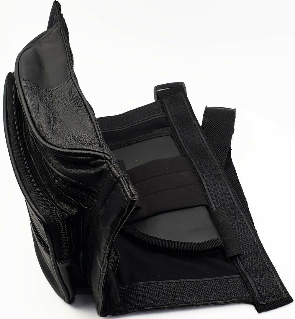 Leather Pistol Gun CCW Concealed Holster Belt Bag Waist Fanny Pack New ...