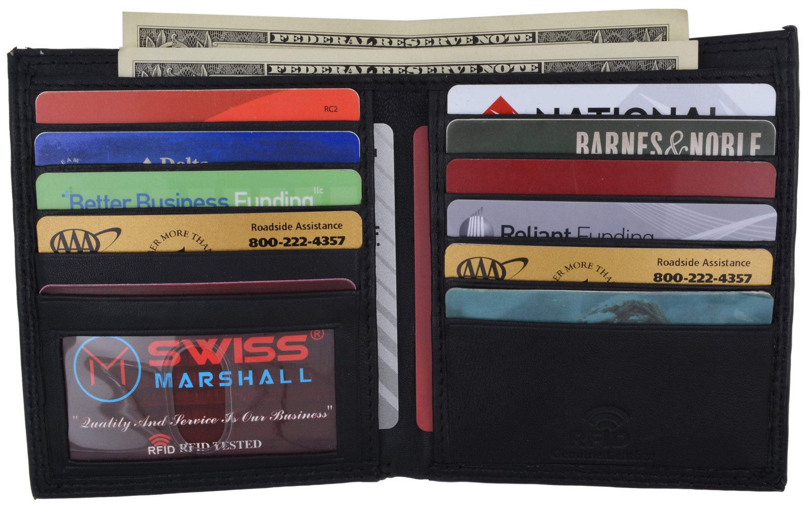Swiss Marshall RFID Blocking Men's Slim Bifold Hipster Credit Card ...